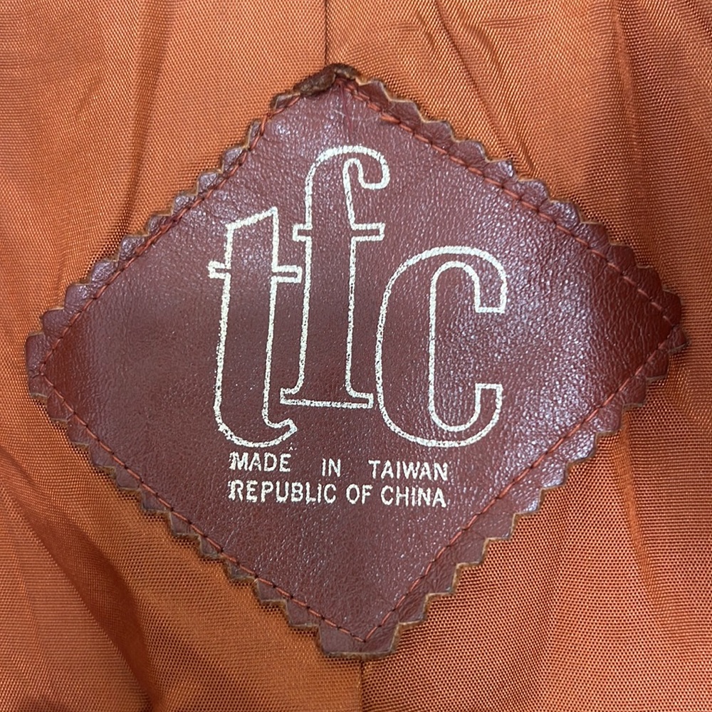 Vintage 70s Tfc Cognac Leather Jacket - Gem